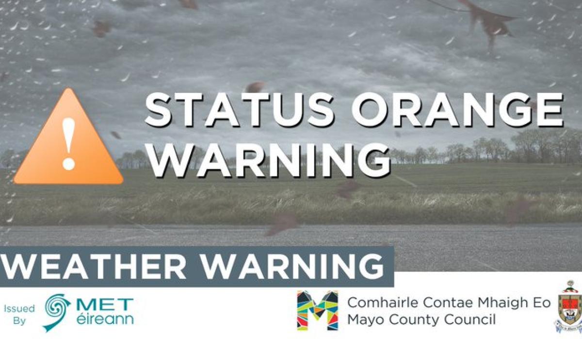 Orange warning for thunderstorms and heavy rain in Mayo - Mayo Live