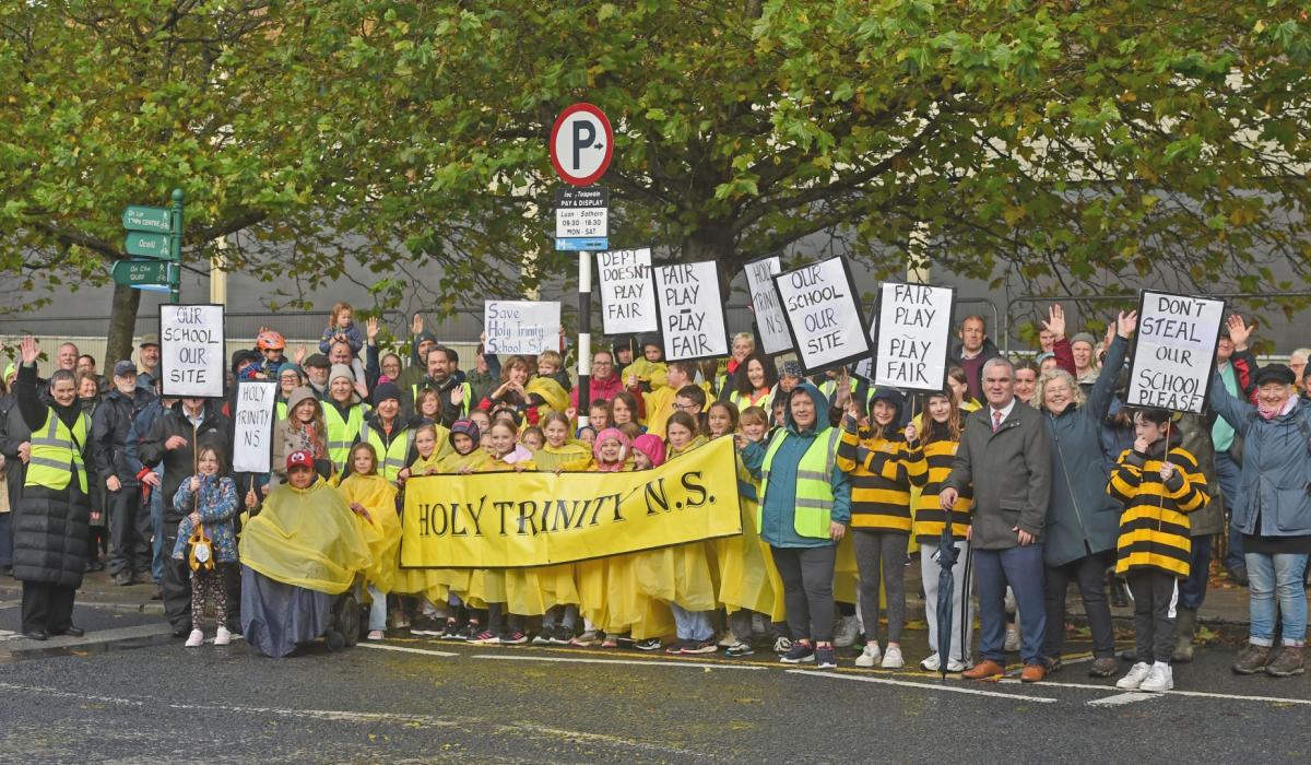 Crowd marches through Westport in solidarity with Holy Trinity NS ...