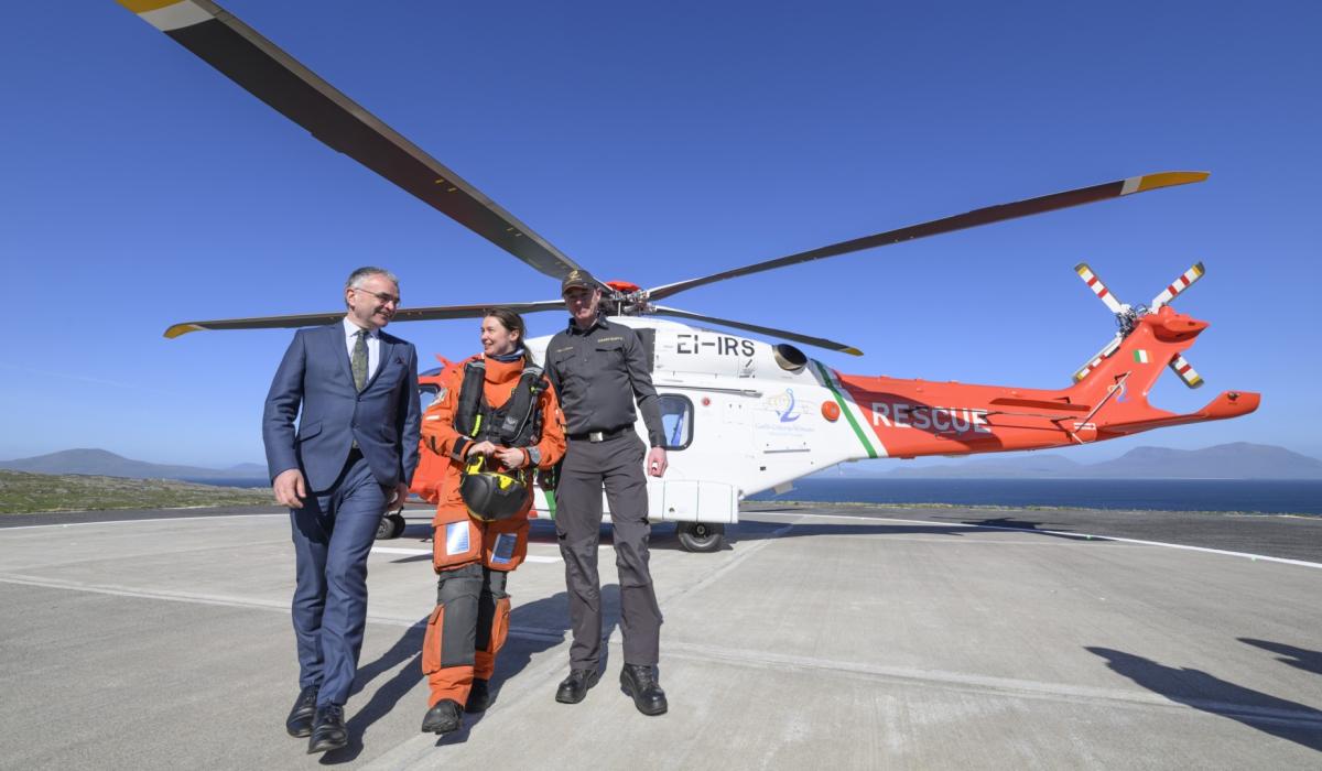Minister sails to Mayo island to officially open island helipad - Mayo Live