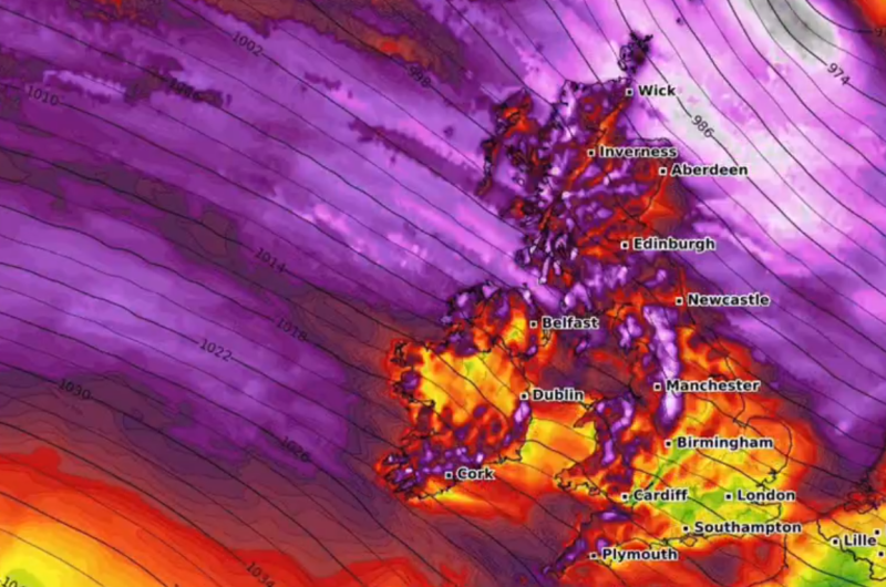 Ireland to be endure six days of strong winds before Christmas amid ...